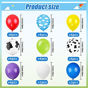 Cartoon Balloons Cow Birthday Party Supplies Decorations Cow Print Cowgirls Balloons Arch Garland Kit Farm Animal Baby Shower Theme Party Favor Decor