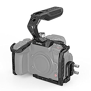 SmallRig GH6 Cage Kit for Panasonic LUMIX GH6 with an HDMI & USB-C Cable Clamp and a Top Handle - 3441