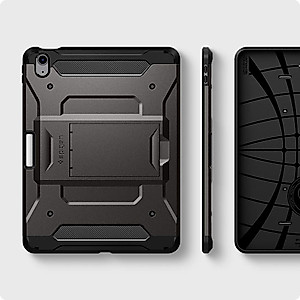 Spigen Tough Armor Pro Designed for iPad Air 11 Inch Case (2024), 10.9 Inch 5th/4th Generation Case (2022/2020) with Pencil Holder - Gunmetal