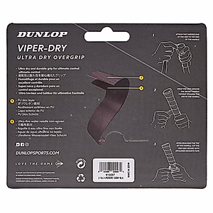 DUNLOP Viper-Dry Overgrip, 3-Pack, Black