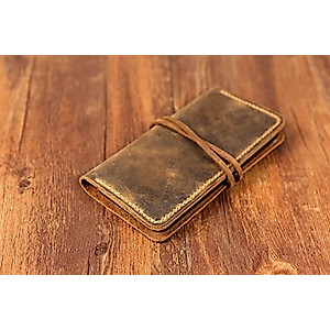 Personalized leather iPhone 11 Pro Max wallet Case/Vintage distressed genuine leather iPhone X XR XS Max Wallet case - IP005WS