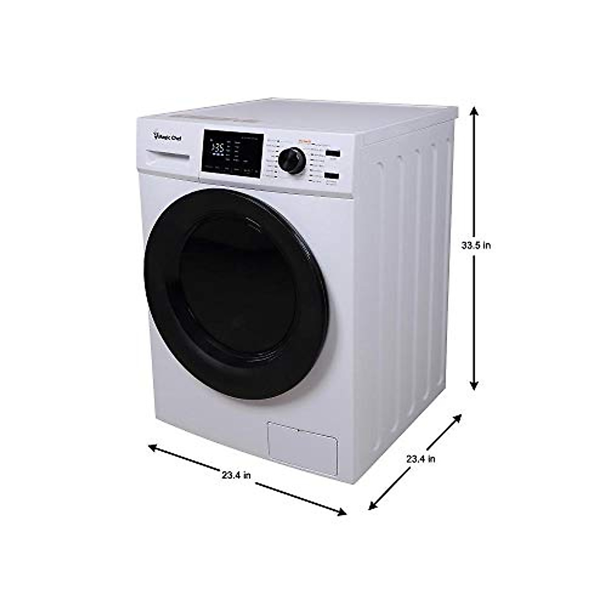 Magic Chef MCSCWD27W5 2.7 Cubic Foot Front Load Washing Washer And Dryer Machine Combo Combination Appliance, White