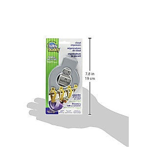 Size-It Closet Organizers By Baby Buddy - Baby Clothes Closet Dividers – Nursery Clothing Organization For Babies And Kids, Newborn Up To Size 8, Clothes Divider For Closet, Gray, 5 Count