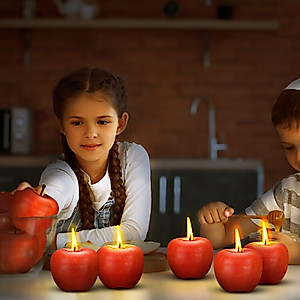Tondiamo 12 Pcs 12 Pcs Apple Candle Christmas Artificial Creative Apple Shaped Candle Gifts for Women 3D Apple Shape Party Wax Candle Gifts for Birthday Christmas Party Home Table Decor Mother Gift