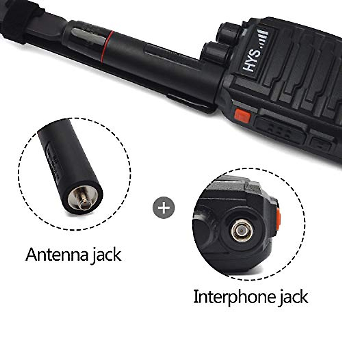 TWAYRDIO Dual Band 3.2/5.2dBi Foldable CS Tactical Antenna, 31.5inch SMA Female VHF/UHF Walkie Talkie Antenna for Baofeng UV-5R BF-F8HP Kenwood Retevis Handheld Two Way Radio