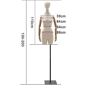 Mannequin Display Stand Tailors Dummy Mannequin Adjustable Height Female Tailors Dummy Dressmakers Mannequin Display Bust ( Color : D ) (A )