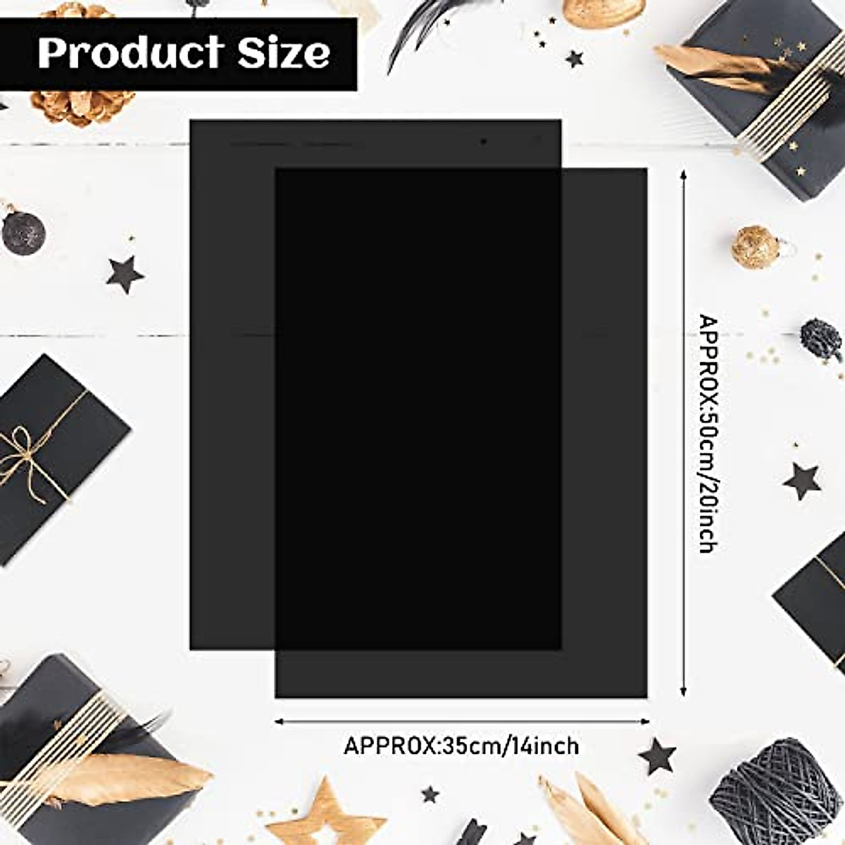 NEBURORA 120 Sheets Black Tissue Paper 14 x 20 Inches Black Wrapping Tissue Paper Bulk Black Wrap Paper Sheets for Gift Bags Packaging Floral Filler Crafts Birthday Christmas Halloween Decor(Black)