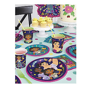 Encanto Themed Happy Birthday Party Supplies for Kids, Serves 16, Decorations and Dinnerware set with Table Cover, Plates, Napkins, Banner, Cups, Candles and Party Planning List