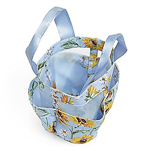 Vera Bradley Women's Recycled Lighten Up Shower Caddy, Sunflower Sky, One Size