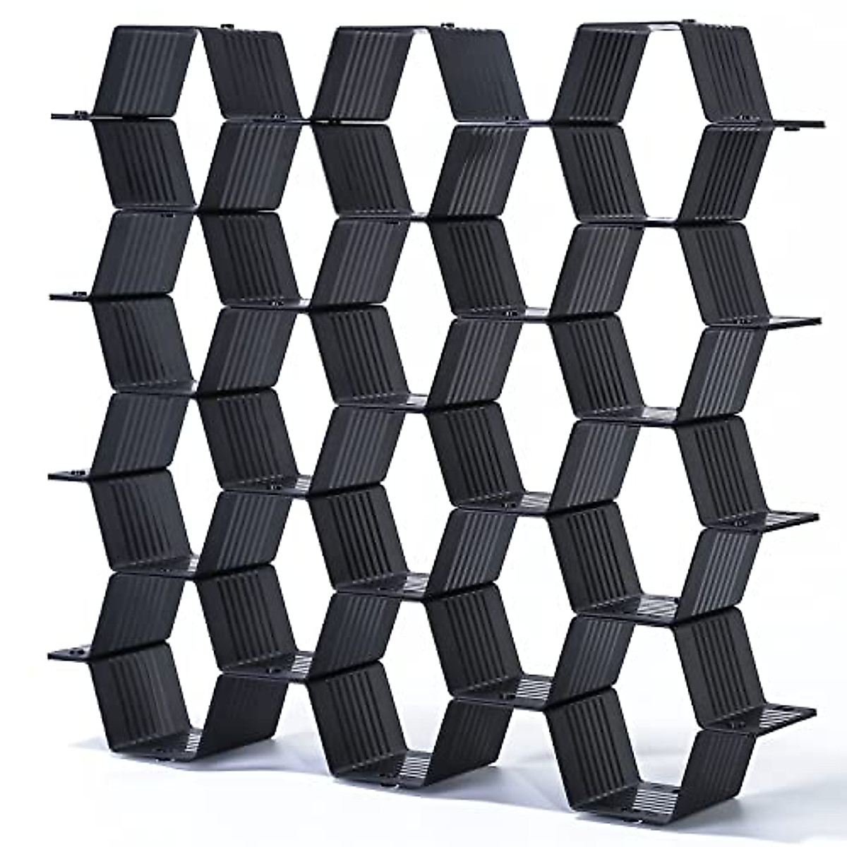 Natzerat Honeycomb Drawer Divider Suitable for bedroom underwear Socks Cosmetic storage locker sorting 8-piece drawer organizer (Black)