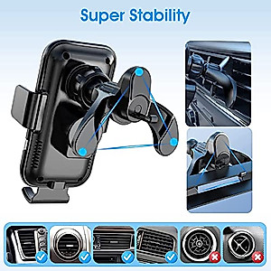 Wireless Car Charger,HYUNDAI 15W Qi Fast Charging Auto Clamping Car Charger Phone Mount for Car Air Vent Compatible with iPhone 13/12/11/X, Samsung Galaxy S22+/S21/S10/Note 20 etc