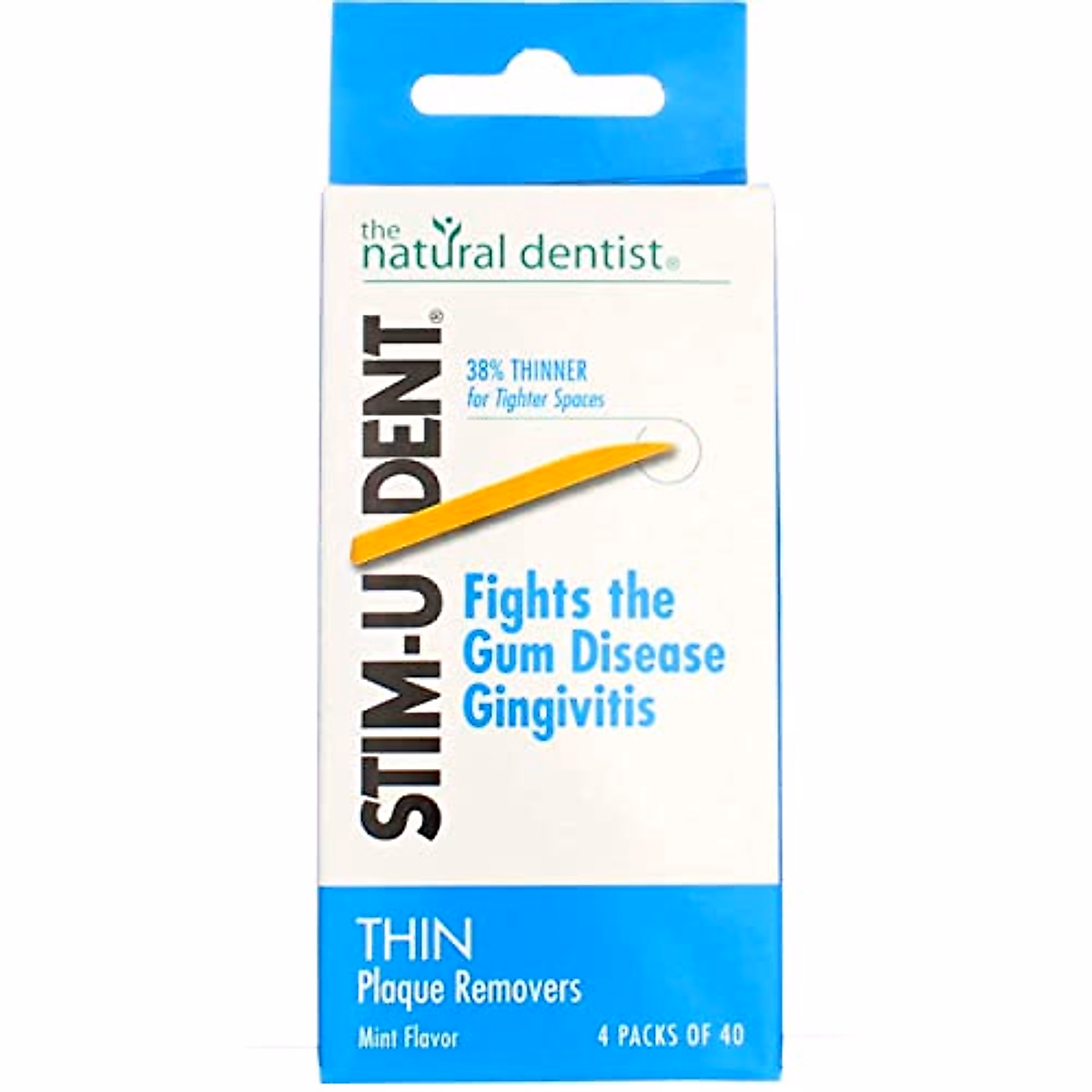 The Natural Dentist Stim-U-Dent Plaque Removers, Thin, Mint Flavor -160 ct.