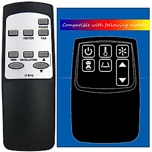 RCECAOSHAN Replacement for Twin Star ClassicFlame Dura Flame Fireplace Stove Heater Infrared Remote Control 6HM9029 6HM9029-0107 6HM9029-C218 6Q1071ARA 6HM9179-0128 6HM4617-0128 6HM4617-W325 (T-B13)