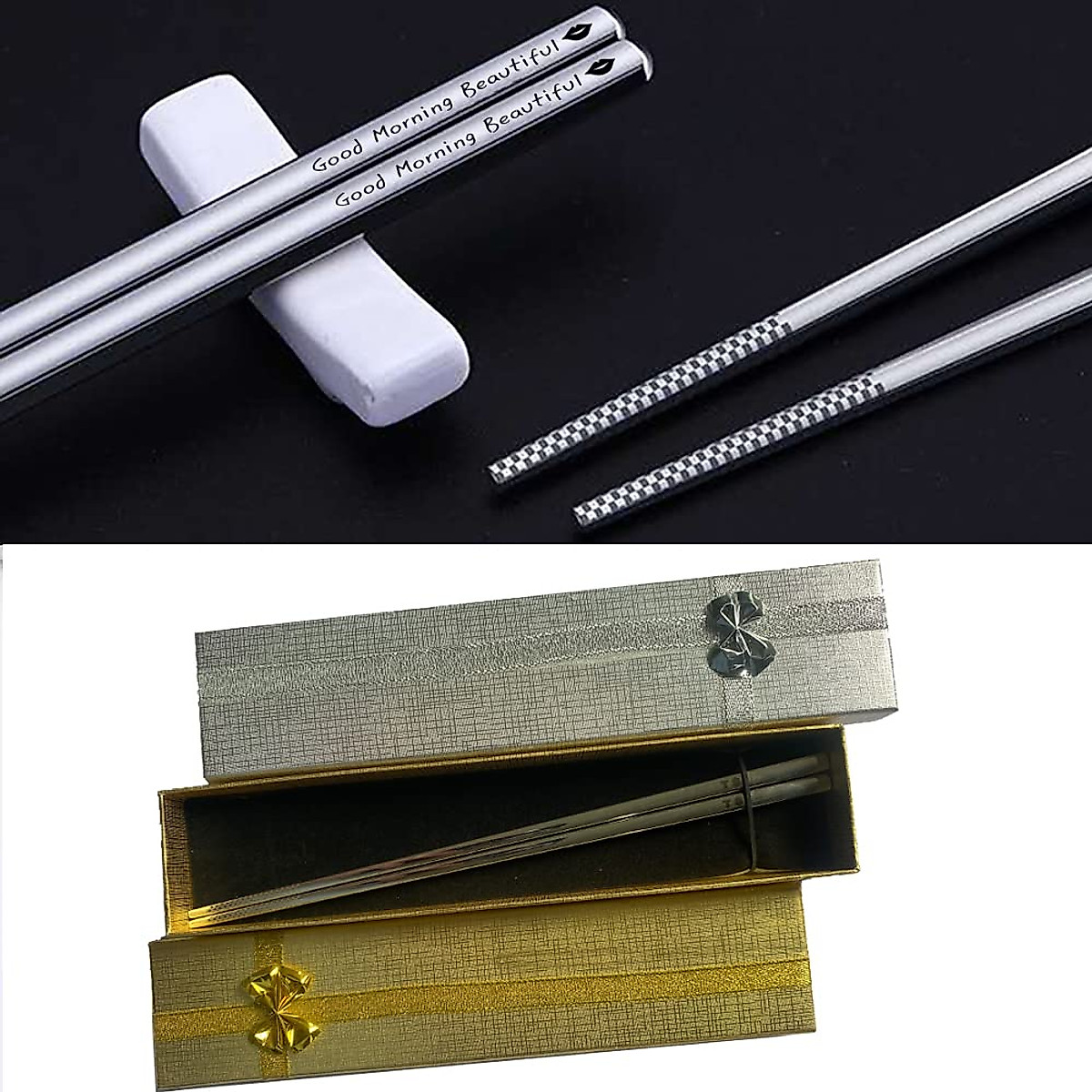 qiqule Personalized chopsticks Can be customized and reused with box