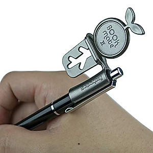 c-cloud Bookmate Bookmark, Pen Holder for Planners, Journals Using Book-Spine, Compatible with BIC Ballpoint Pens (Titan)