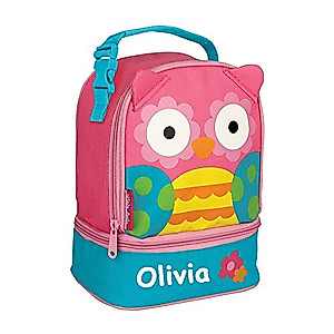 Stephen Joseph Personalized Pink Owl Lunch Pals Lunch Box Bag