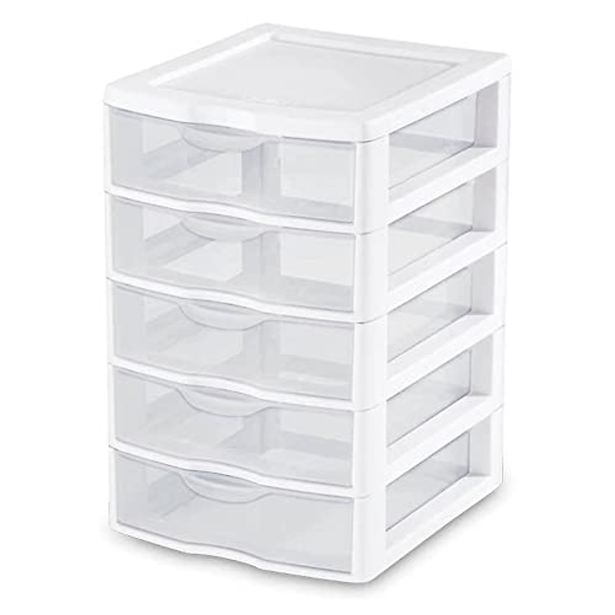 Sterilite 5 Drawer Plastic Modular Desk Storage Bin Unit, 4 Pack, and 3 Drawer Plastic Modular Desk Storage Bin Unit, 4 Pack, for Home Organization