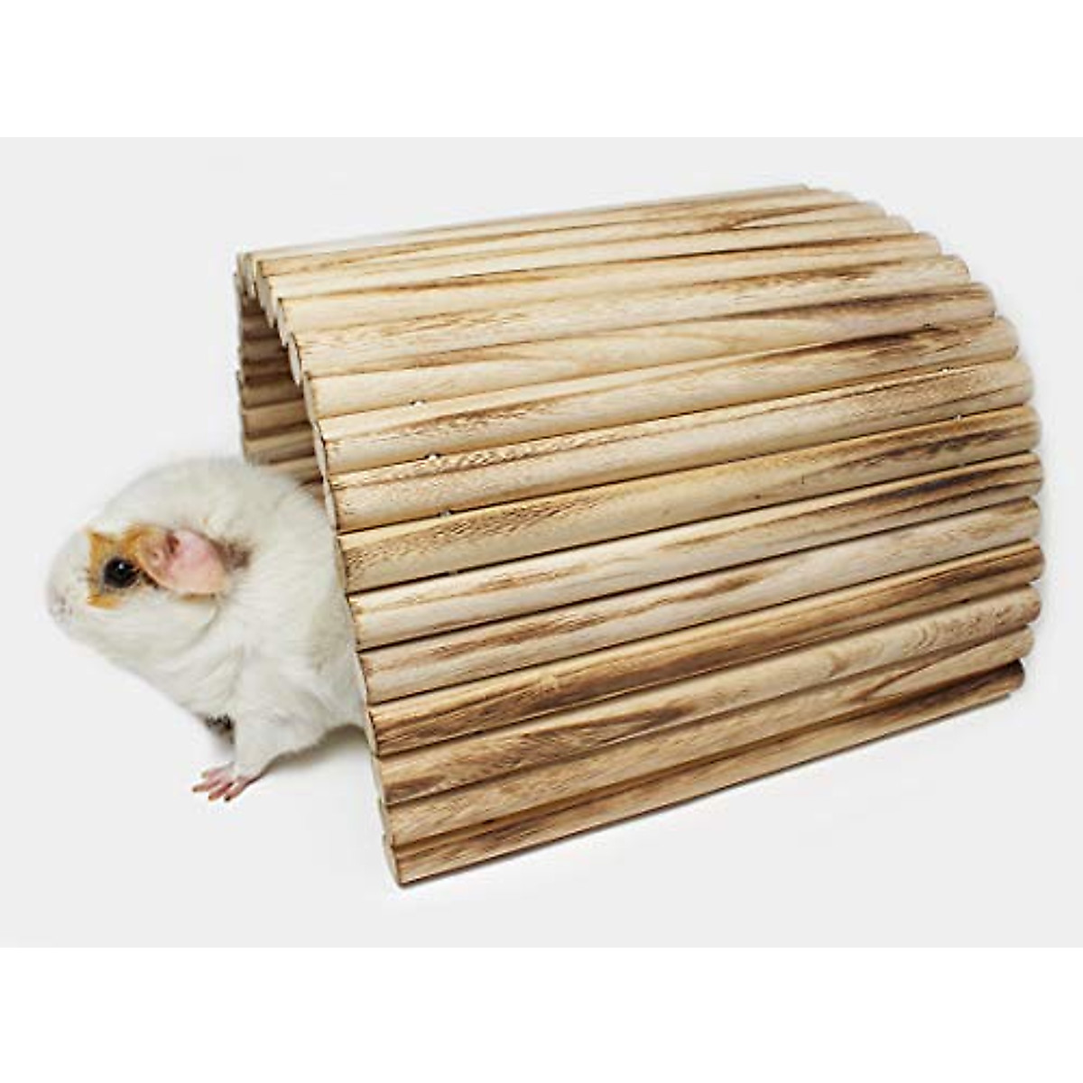 Flexible Wood Hideout - Extra Large - House, Tunnel, Ramp, Bridge, Tube for Guinea Pigs, Ferrets, Hedgehogs, Chinchillas, Small Rabbits, and Other Small Animals - Accessories, Toys, and Supplies