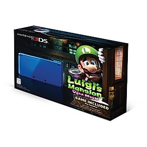 Portable, Nintendo 3DS Cobalt Blue with Luigi's Mansion: Dark Moon Consumer Electronic Gadget Shop