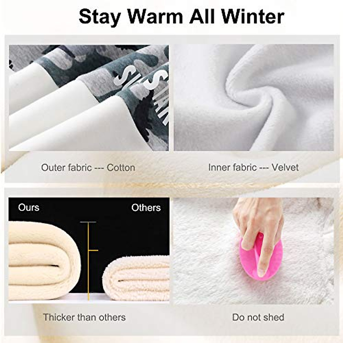 Jobakids Boys Clothes Set 2 Piece Fleece Long Sleeve Hoodie Sweatshirt and Jogging Pants Camouflage Print Grey 6Y