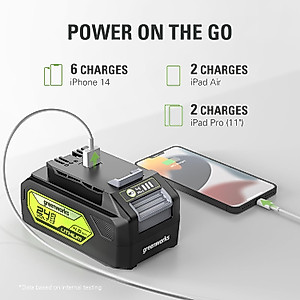 Greenworks 24V 4.0Ah Lithium-Ion Battery (Genuine Greenworks Battery/ 125+ Compatible Tools)