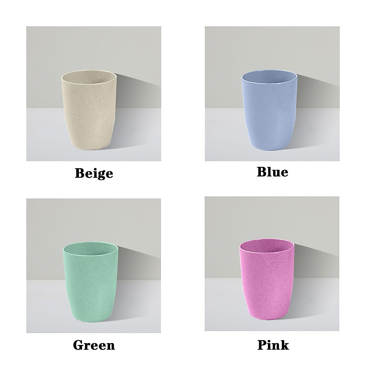 Lpdphanxfkx 4 Pcs Modern Toothbrush Cup Plastic Tumbler Cup Unbreakable Toothbrush Holder Mug Gargle Washing Cup for Home Bathroom Travel