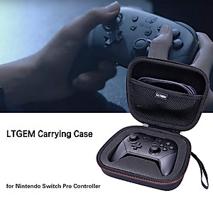 LTGEM Hard Case for Nintendo Switch Pro / Playstation DualSense / Xbox Controller - Travel Protective Carrying Case Bag, Case Only(Black+Black)