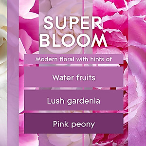 Glade Candle Super Bloom, Fragrance Candle Infused with Essential Oils, Air Freshener Candle, 3-Wick Candle, 6.8 Oz, 3 Count