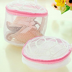 Laundry Bag, Staron Delicates Bra Wash Bags Laundry Bag Zipper Mesh Wash Bag for Hosiery, Underwear, Bra, Garment Lingerie Effective Protection Storage Organize Drying Machine Washing Bag (White)