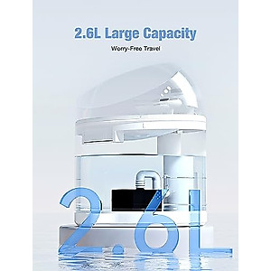 CATLINK Cat Water Fountain with Wireless Pump, 91.71oz/2.6L, Ultra Quiet, Ultrafiltration, Health Monitoring, for Cat Inside, App Control, Automatic Pet Drinking Fountains, CATLINK Pure 2