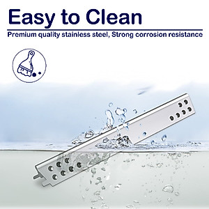 Heat Plate Shield 17" Burner Cover Grill Replacement Parts for Charbroil Performance 4 Burner 463335517, 463347418, 463377319, G470-5200-W1, G321-4C00-W1, G470-0004-W1 Grill Parts, Set of 4 Heat Tent