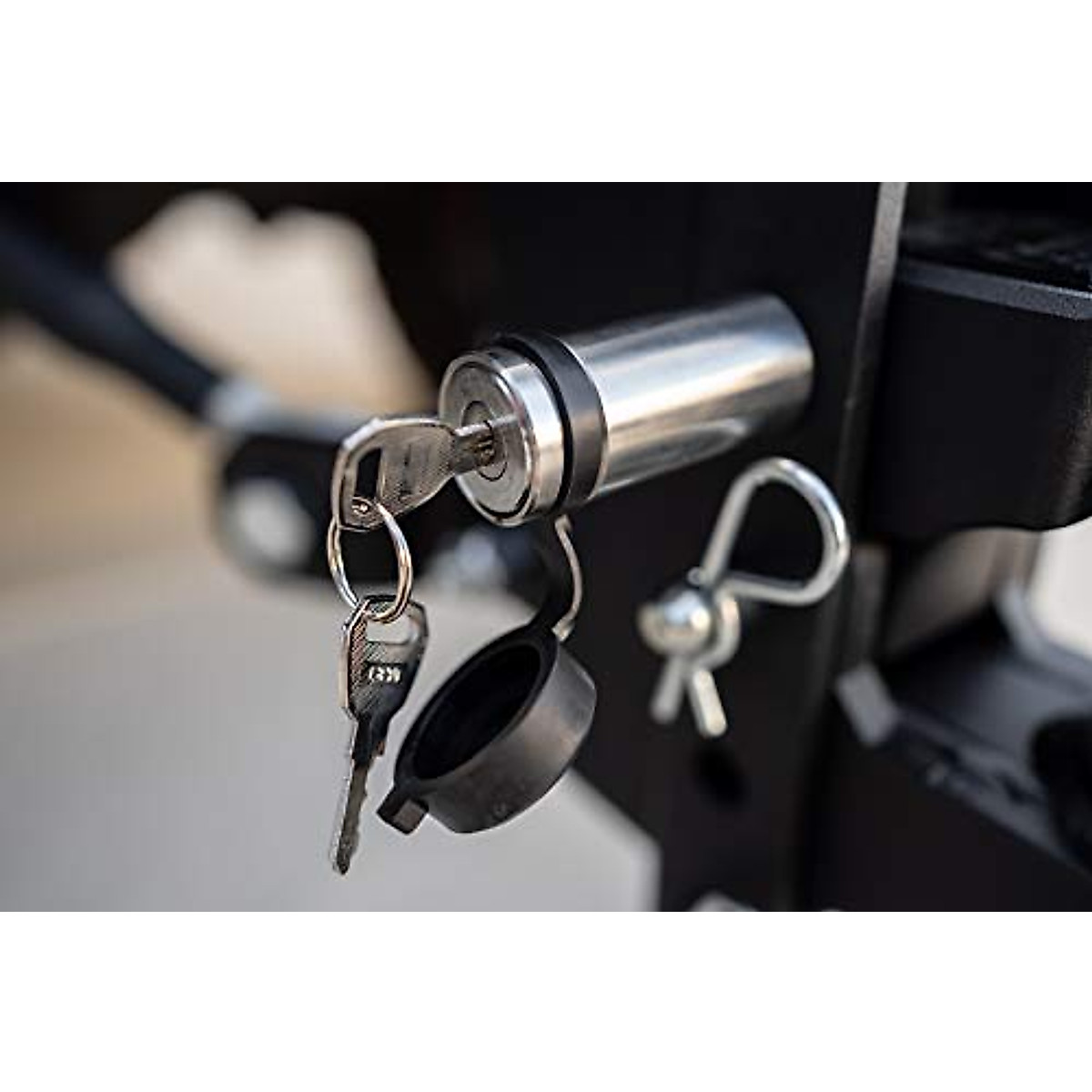 2 Pack - Bulletproof Stainless Steel Trailer Hitch Locking Pin with Weather Resistant Rubber Cap / 5/8" Diameter / Universal Fit