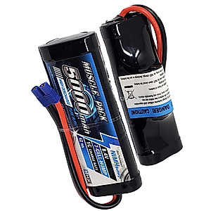 NHX Muscle Pack 8.4V 5000mAh 7-Cell Nimh Hump Battery w/ EC3 Connector