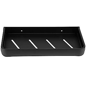 30cm Wall Mounted Bathroom Shelf, Space Aluminum Wall-Mounted Hollow Modern Simple Storage Rack Basket Kitchen Bedroom Organizer for Cosmetic Seasoning Jars (Single Layer),Rack