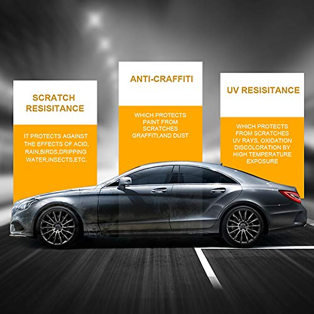 WEIRUIXIN 10H Ceramic Coating 3.0,High Gloss Hydrophobicty Anti Scratch Easy to Use Mirror Paint Protection Car kit 50ML Nano Ceramic Coating with Gloves sealant 2 Years Warranty