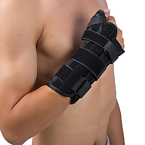 TODDOBRA Wrist Brace with Thumb Spica Splint for De Quervain's Tenosynovitis Carpal Tunnel Pain Wrist & Thumb Stabilizer for Tendonitis Arthritis, Sprains & Fracture Forearm Support Cast (Left M/L)