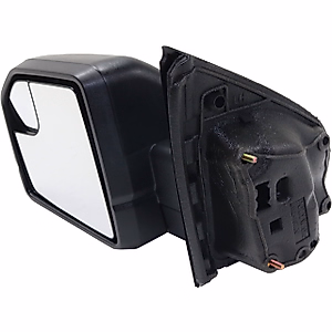 Kool-Vue Mirror Compatible with 2015-2020 Ford F-150 Driver Side Manual Folding, Textured Black, Blind Spot Glass, Manual Glass