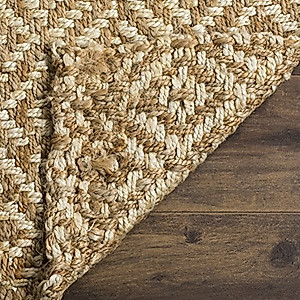 SAFAVIEH Natural Fiber Collection 10' x 14' Ivory NF261A Handmade Premium Jute Area Rug