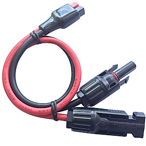 Apoi Solar Power Connector Portable Solar Cable Kits Adapter Solar Charger Cord Compatible Anderson for Goal Zero Yeti, Suaoki, Renogy Portable Solar Generator Power Station -10AWG 35cm/1.1ft