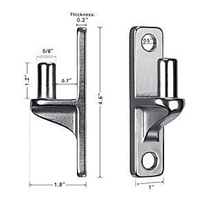 Insaga Cast Gate Hinges Heavy Duty, 304 Stainless Steel Wall Mount Gate Hinge with 5/8'' Pin, Durable Farm Gate Hinge, Non-Welded Fence Gate Hinge, Chain Link Fence Hinge, 2Pcs
