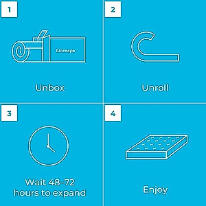 LINENSPA 8 Inch Memory Foam and Innerspring Hybrid Mattress – California King Mattress – Bed in a Box – Medium Firm Mattress