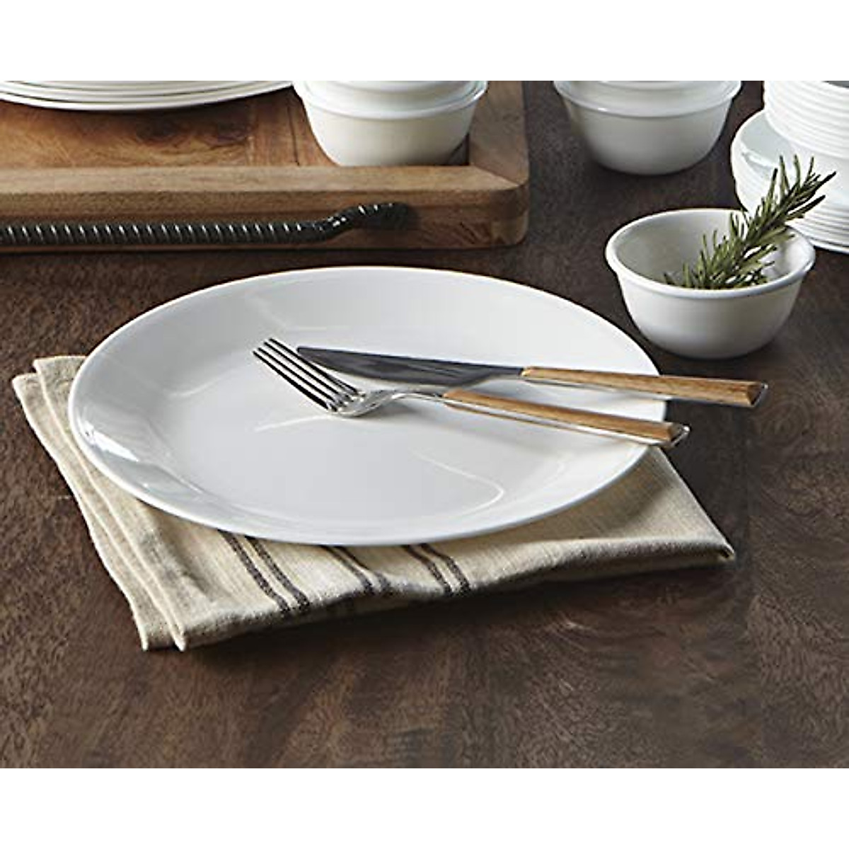 Corelle Winter Frost White Dinner Plates Set (10-1/4-Inch, 6-Piece)