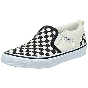 Vans Asher, Women’s Low-Top Sneakers, White (Checkerboard/Black/White), 6.5 US