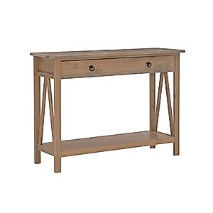 Linon Titian Driftwood Console Table, 42"W x 13.98"D X 30.7"H