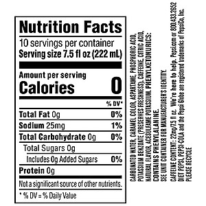 Diet Pepsi Soda, 7.5 Ounce Mini Cans, 10 Pack