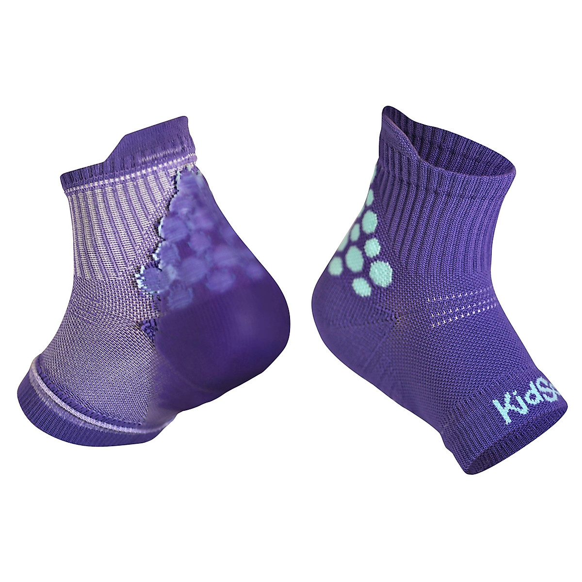 KidSole RX Gel Sports Sock for Kids with heel sensitivity from Severs Disease, Plantar Fasciitis (Toddler 11-2, Purple)