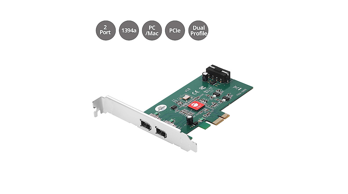 SIIG Dual FireWire 400 PCIe Card - Fast Connectivity
