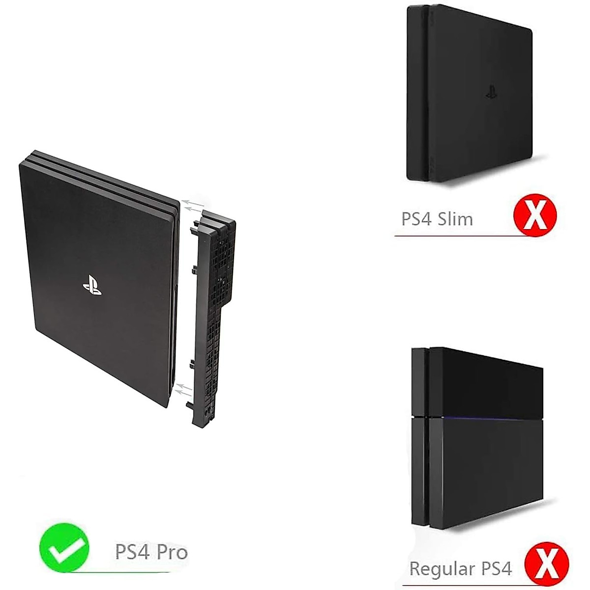 Linkstyle Cooling Fan for PS4 PRO, USB External Cooler 5 Fan Turbo Temperature Control for Sony Playstation Pro Gaming Console