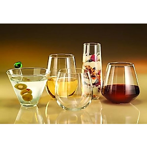 Libbey 13-1/2-Ounce Stemless Martini, Box of 12