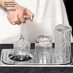 Stainless Steel Glass Rinser for Kitchen Sinks, Pitcher Rinser High Pressure Cup Washer Spray Rinser Glass Rinser Bottle Washer Baby Bottle Cleaner for Home Hotel Cafe Sink